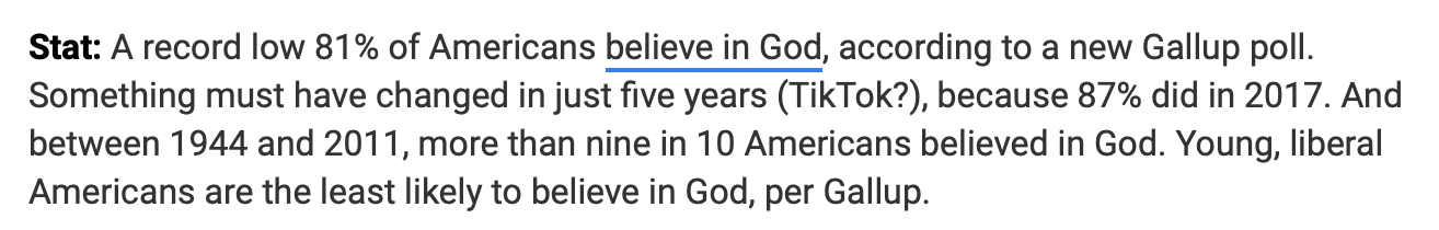 America’s “God-sized hole” – The Context Of Things