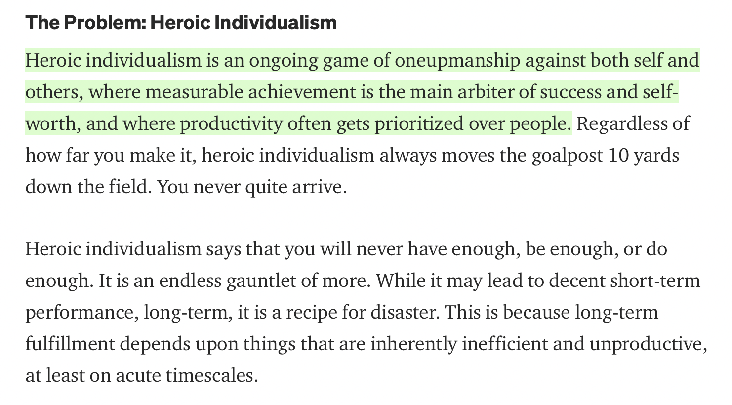 Stop chasing heroic individualism – The Context Of Things